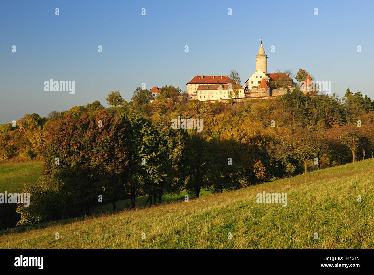 Germany, Thuringia, hall wooden country circle, headlight castle Stock ...