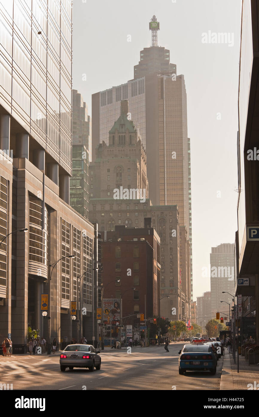 Canada, Ontario, Toronto, centre, skyscrapers, street scene Stock Photo ...