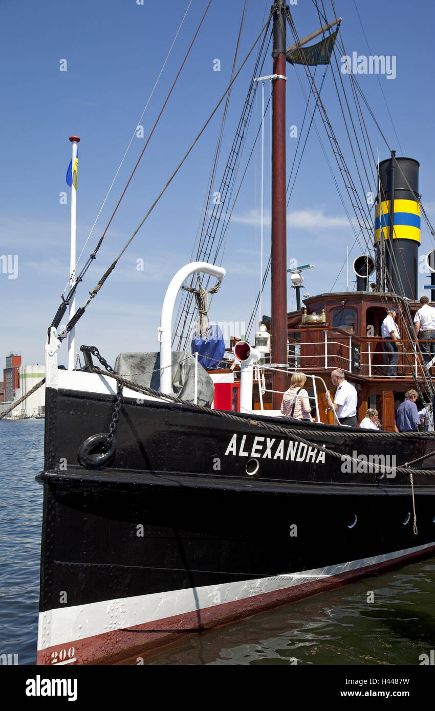 Excursion steamer 'Alexandra', tourists Stock Photo - Alamy