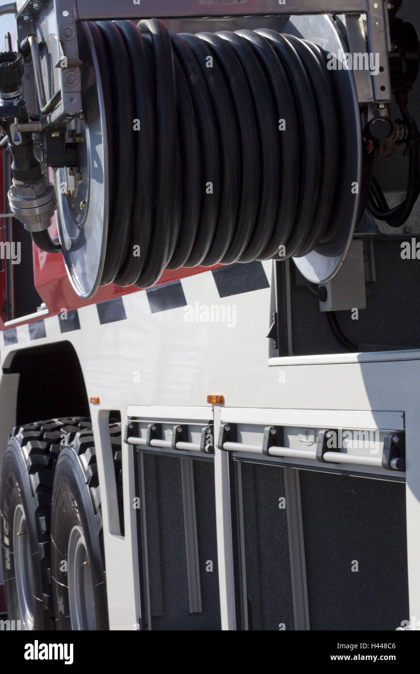 Flexible tubing in of a fire engine Stock Photo - Alamy