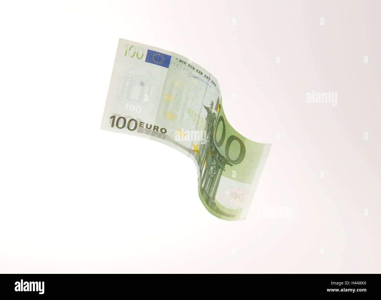 Banknote, flying, 100 Euro bank note Stock Photo - Alamy