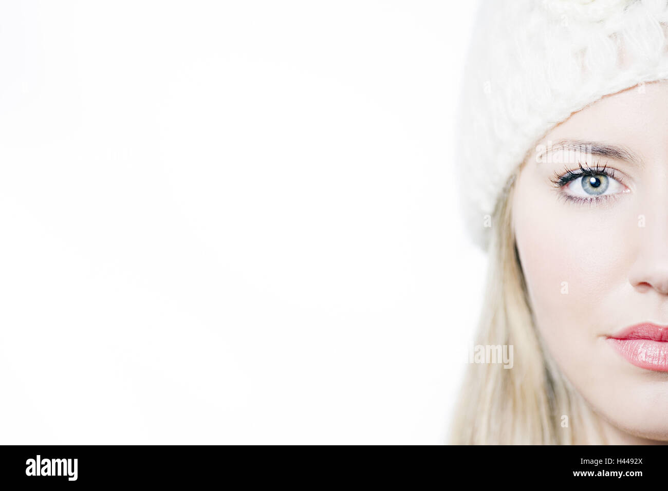 Woman, young, cap, portrait, cut out, model released Stock Photo - Alamy