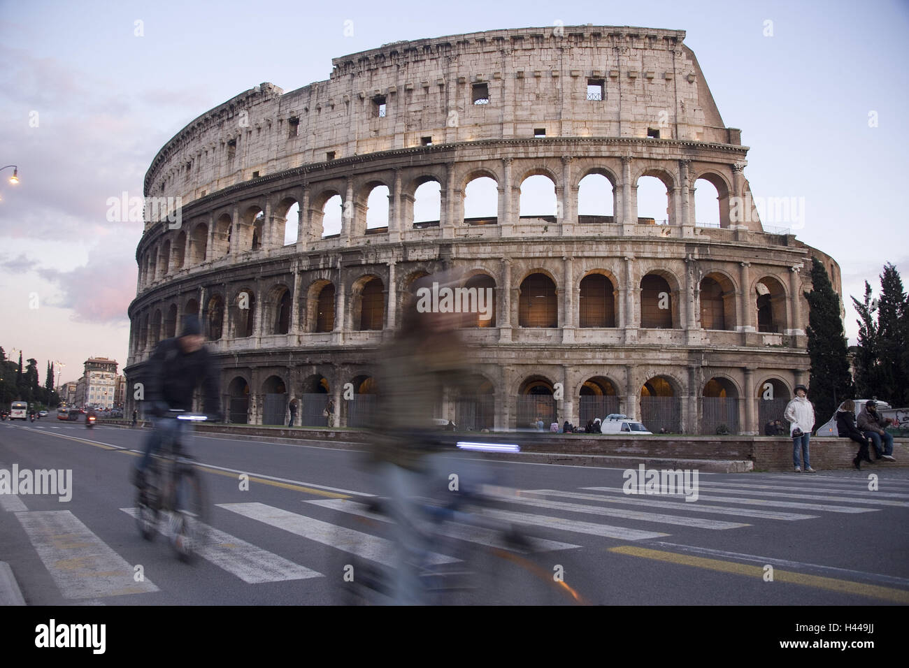 Italy, Rome, Coliseum, street, cyclist Stock Photo - Alamy