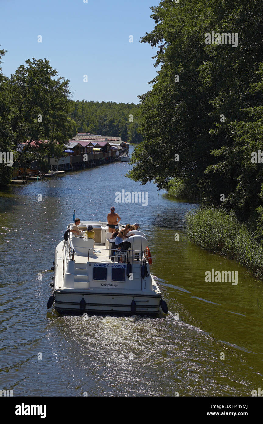 Germany, Mecklenburg lowland plain full lakes, Müritz Elde waterway ...
