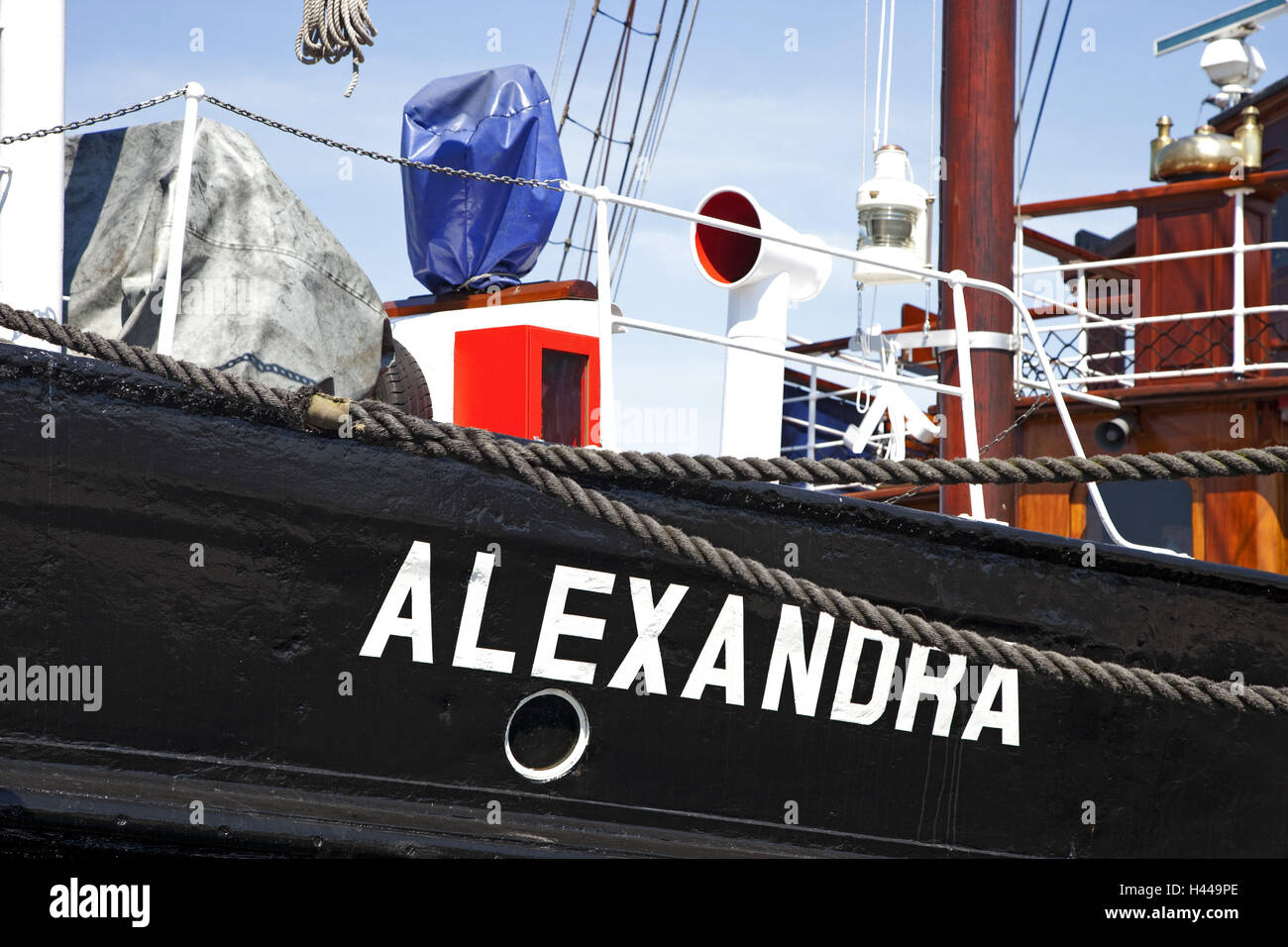 Excursion steamer 'Alexandra', detail Stock Photo - Alamy