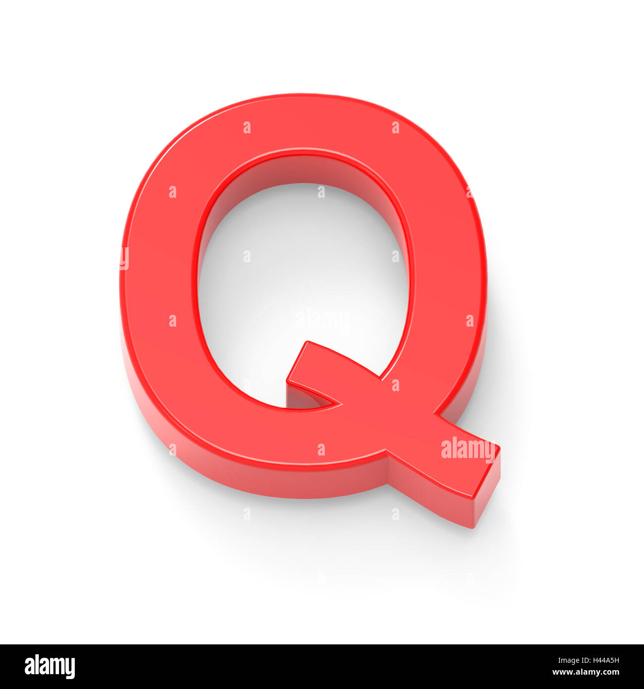 light red letter Q, 3D rendering graphic isolated on white background ...