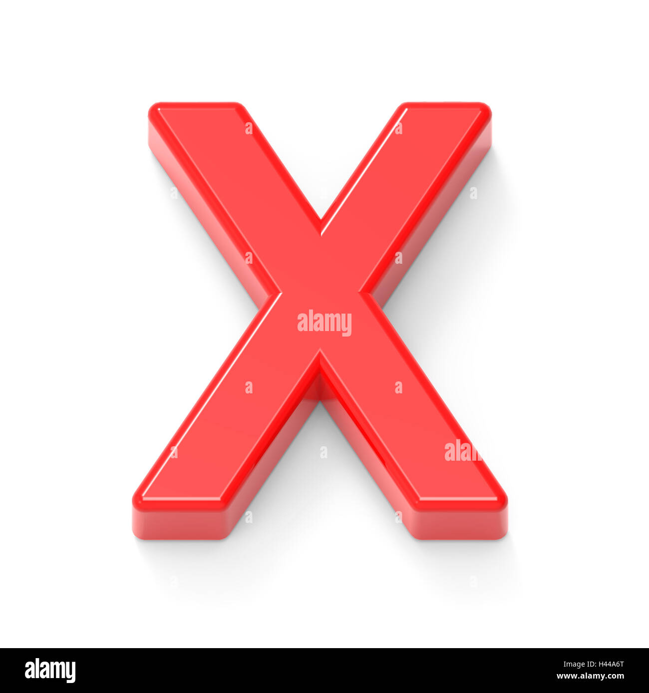 light red letter X, 3D rendering graphic isolated on white background ...