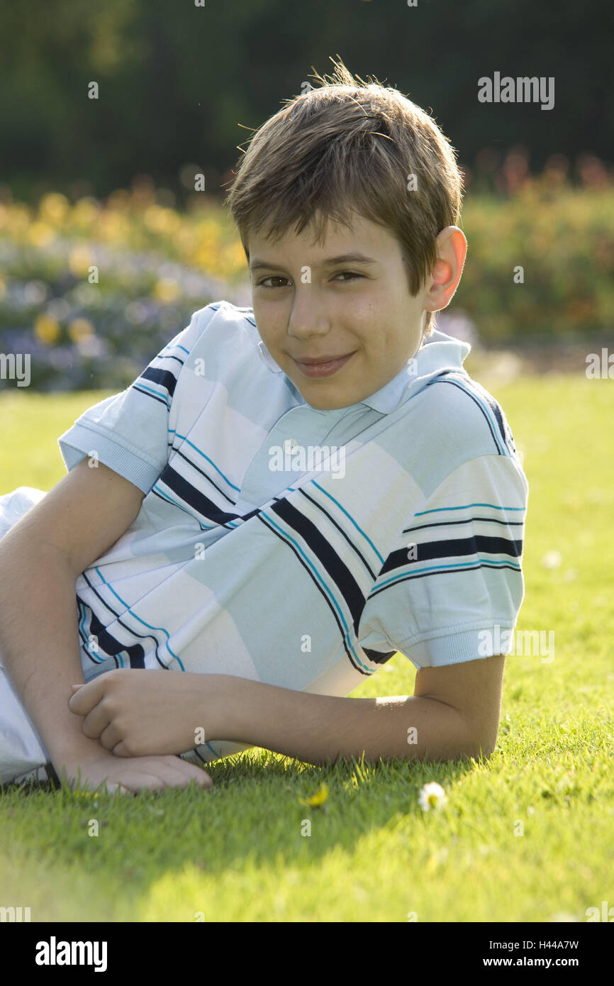 Teenager, boy, look into camera, smile, portrait, cut out Stock Photo ...