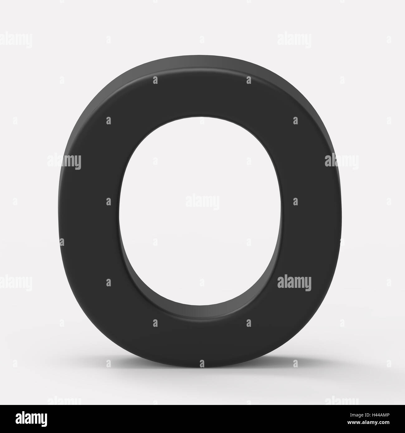 3d black letter O, 3D rendering graphic isolated white background Stock ...