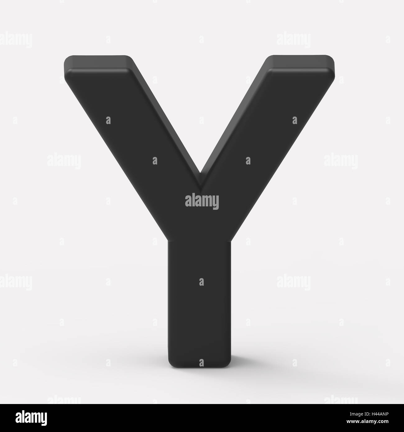 3d black letter Y, 3D rendering graphic isolated white background Stock ...