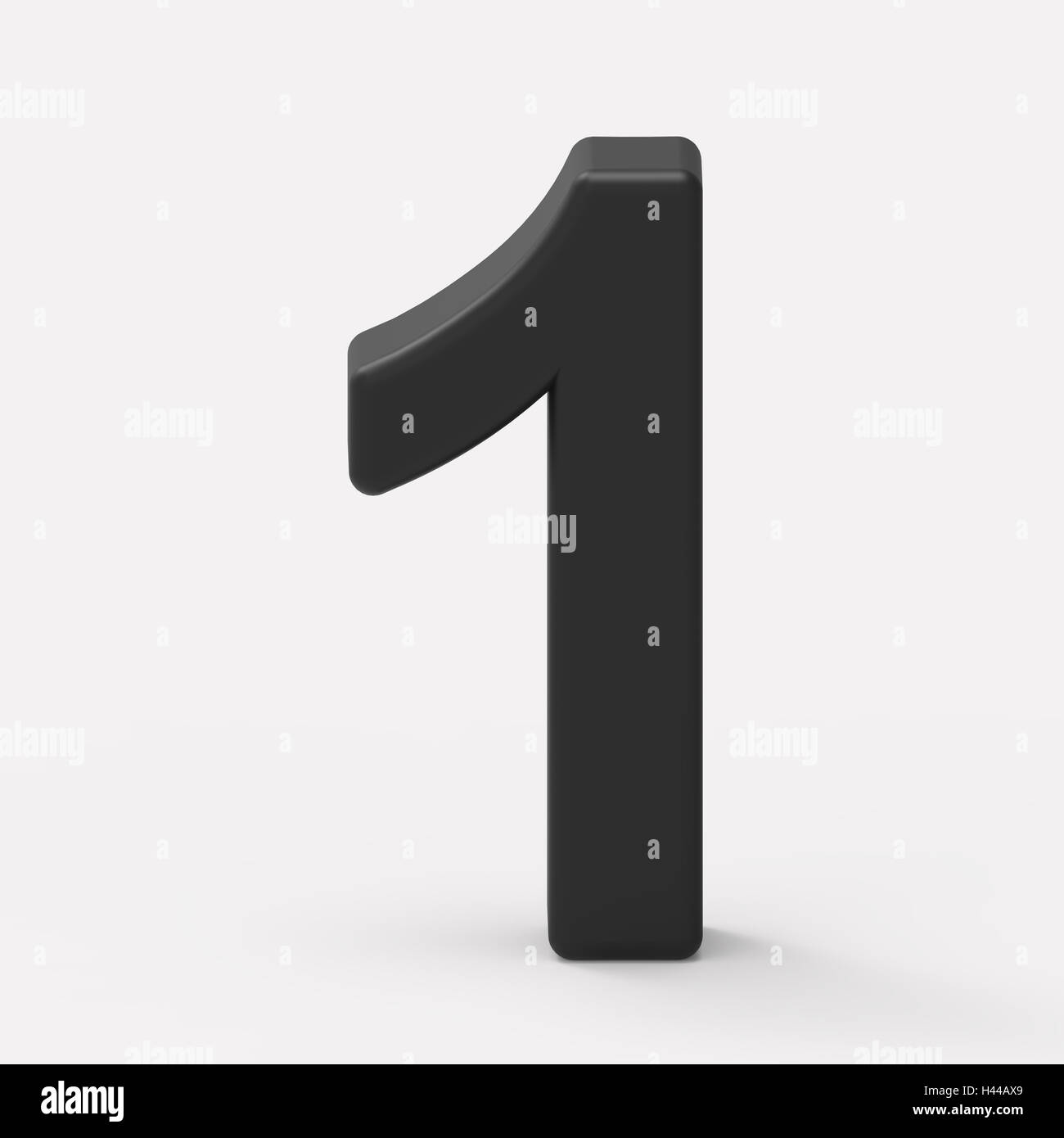 3d black number 1, 3D rendering graphic isolated white background Stock ...