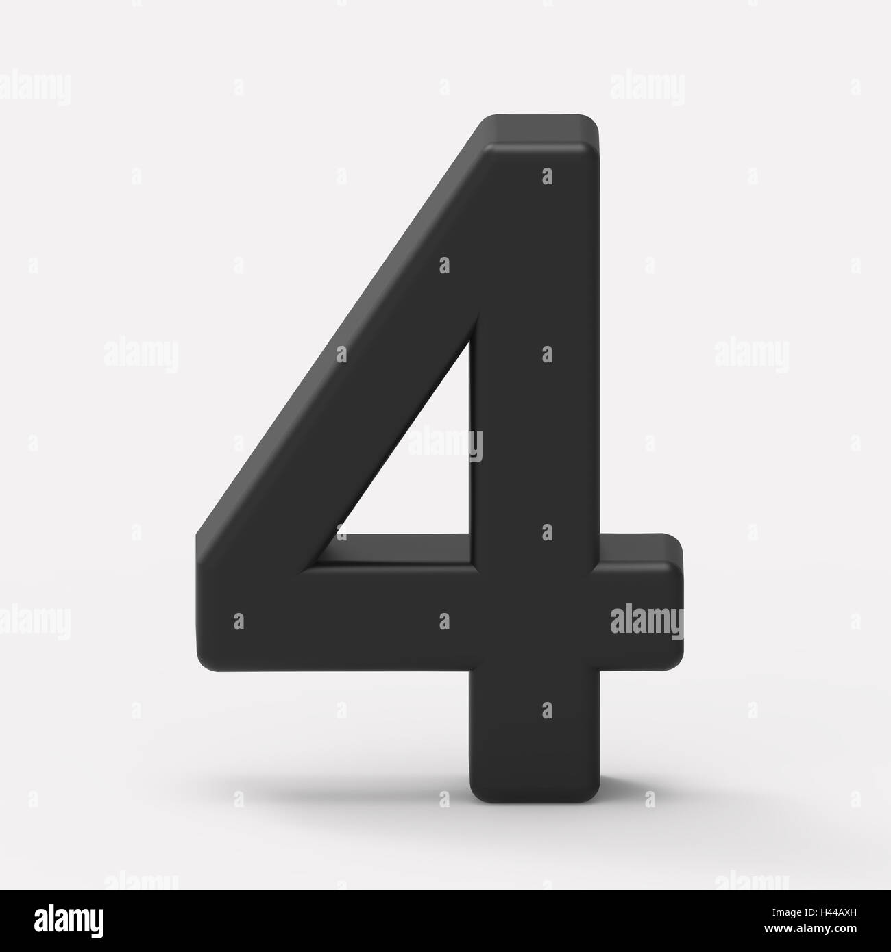 3d black number 4, 3D rendering graphic isolated white background Stock ...