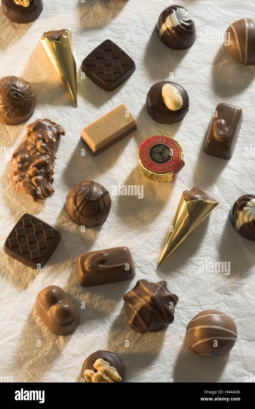 Chocolates, differently, detail Stock Photo - Alamy