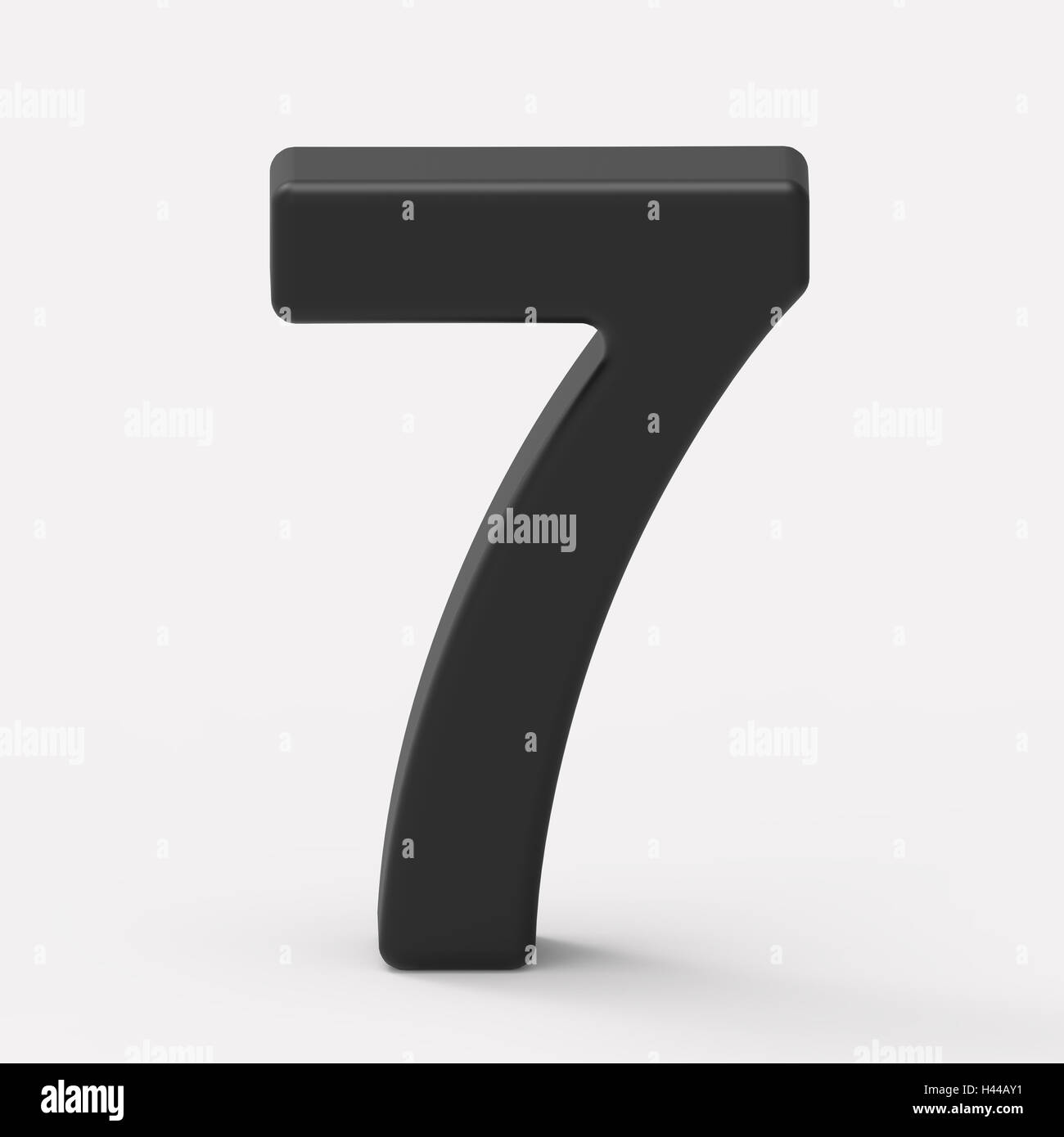 3d black number 7, 3D rendering graphic isolated white background Stock ...