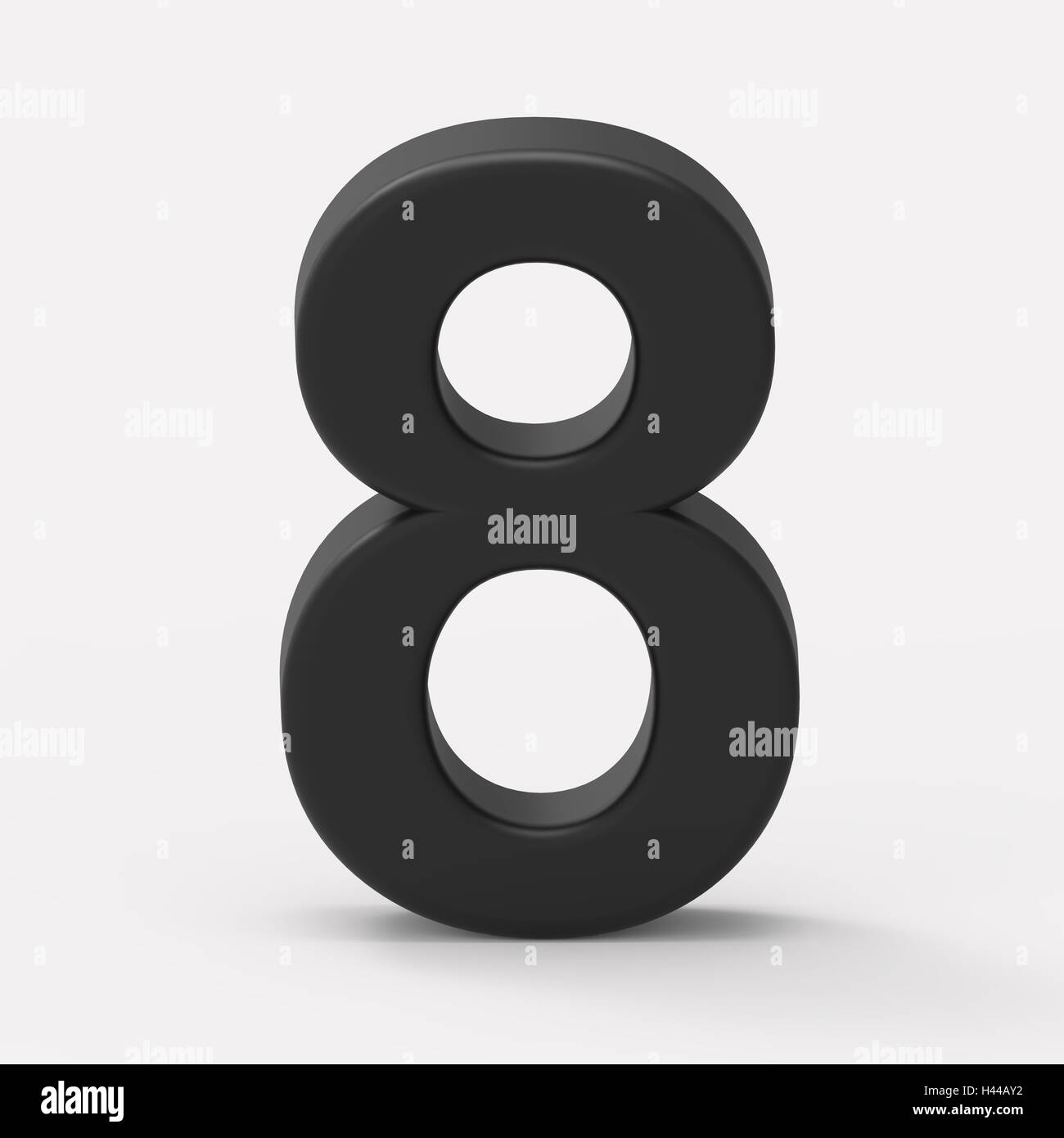 3d black number 8, 3D rendering graphic isolated white background Stock Photo - Alamy