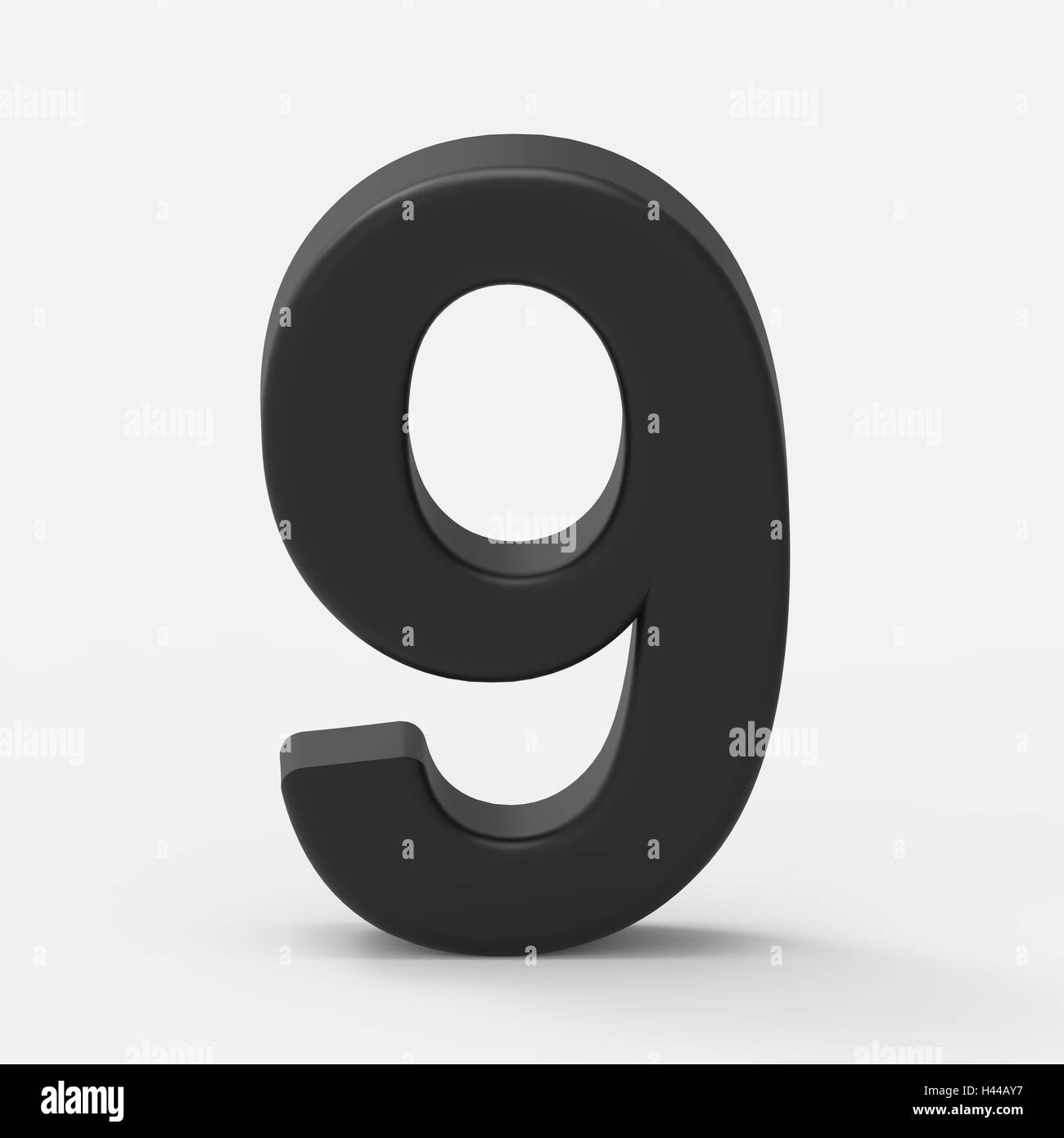 3d black number 9, 3D rendering graphic isolated white background Stock ...