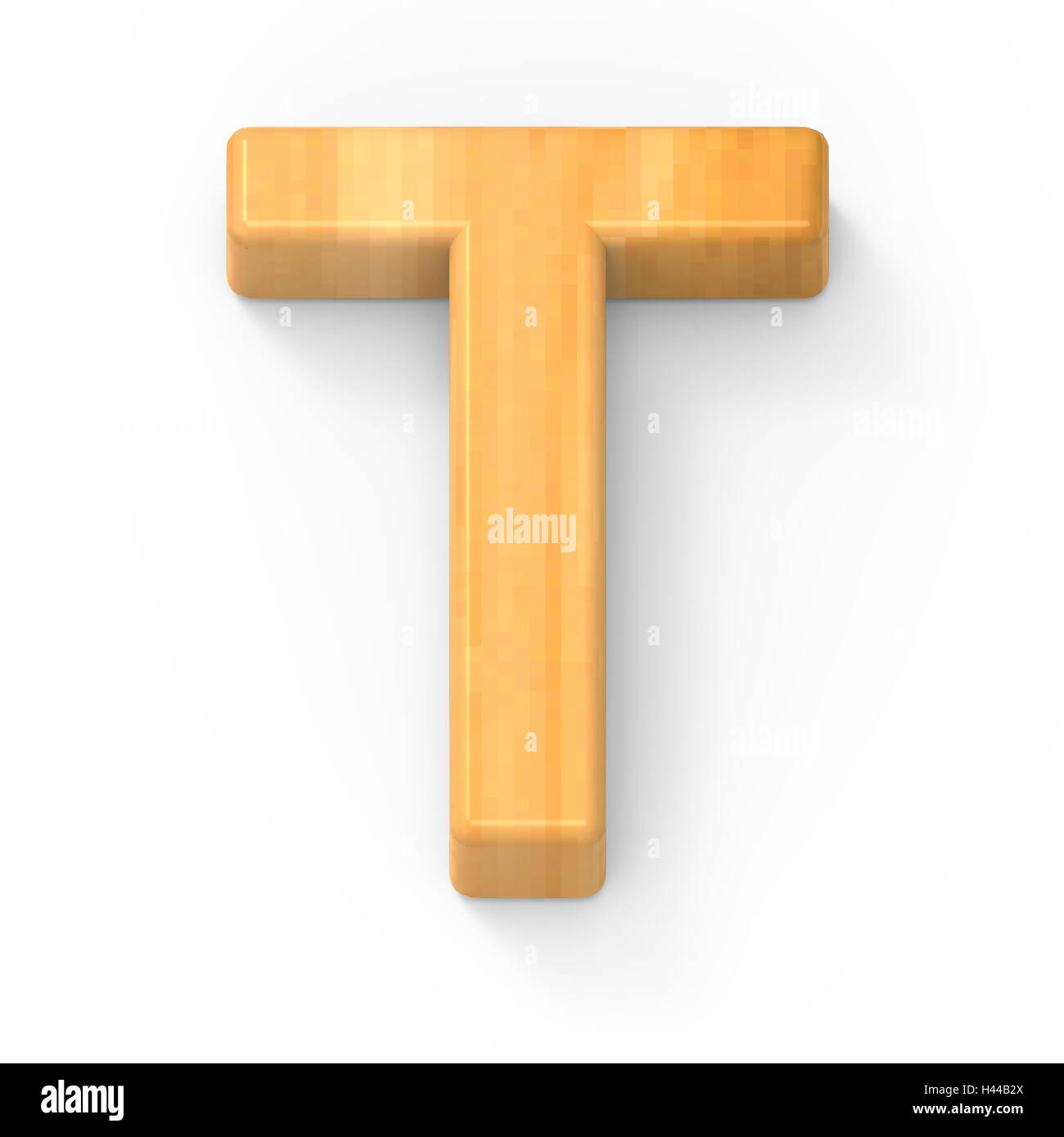 wood color letter T, 3D rendering graphic isolated white background ...