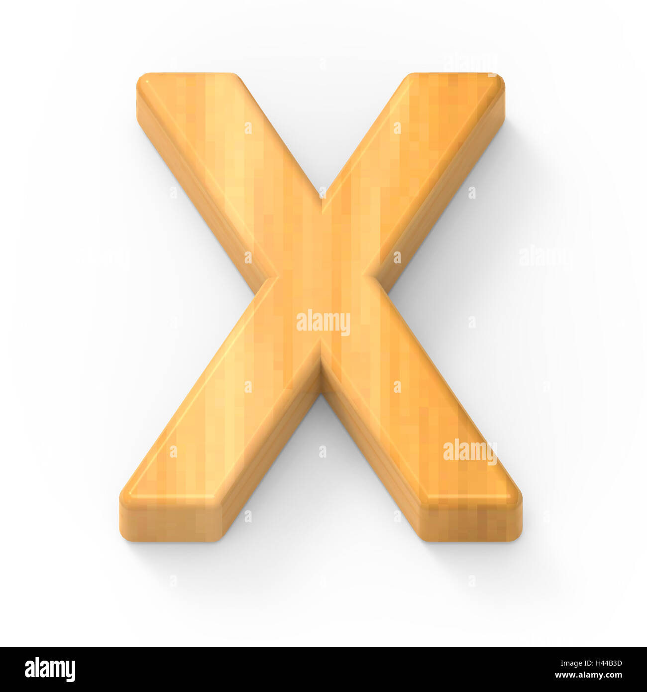wood color letter X, 3D rendering graphic isolated white background ...