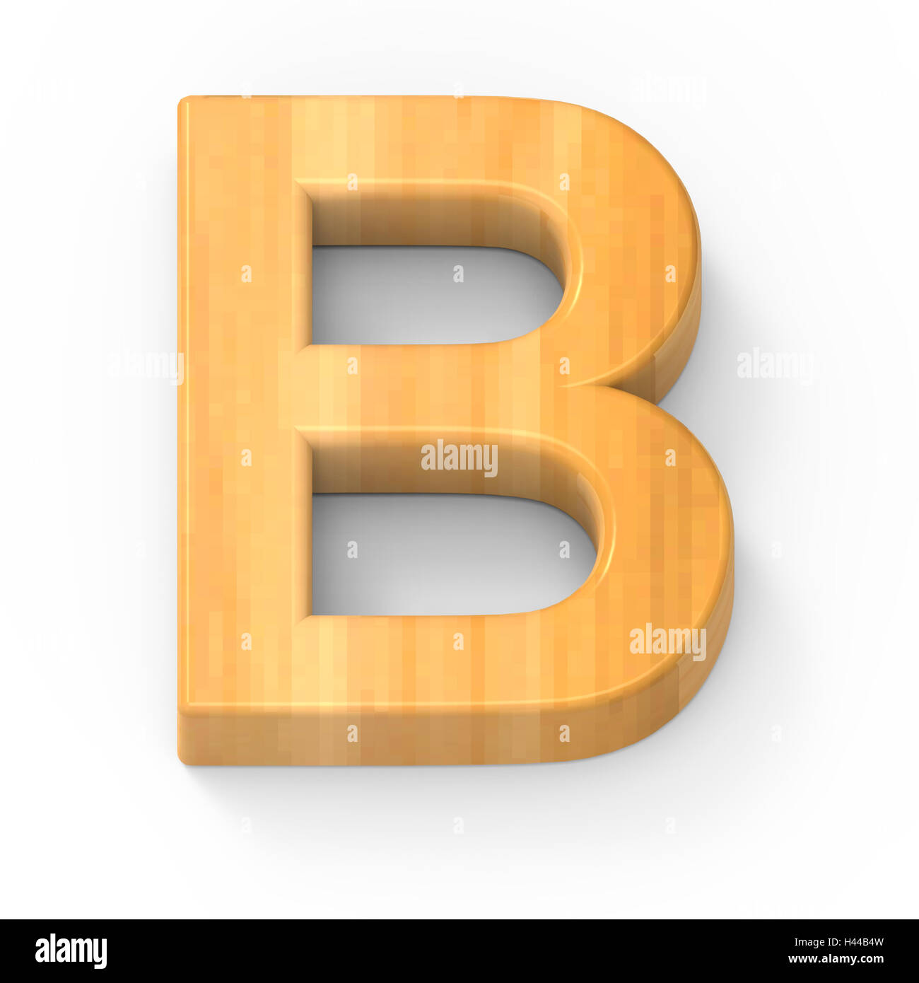 wood color letter B, 3D rendering graphic isolated white background ...