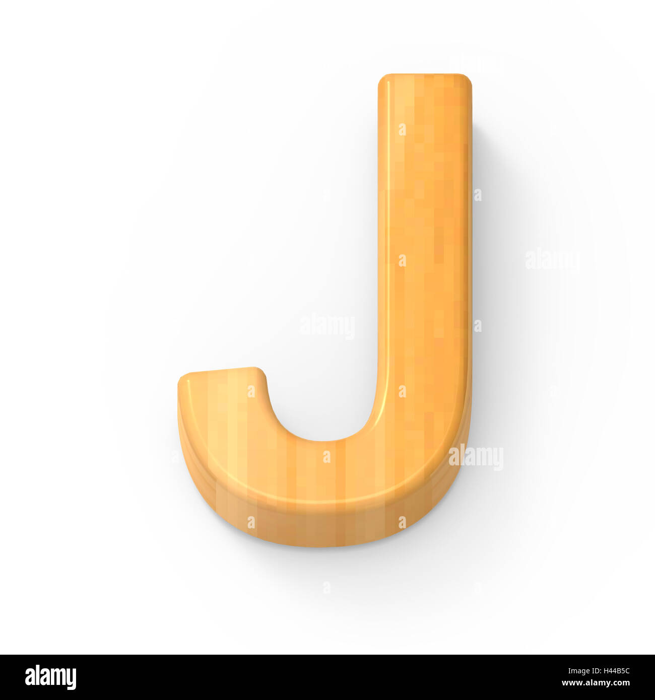 wood color letter J, 3D rendering graphic isolated white background ...
