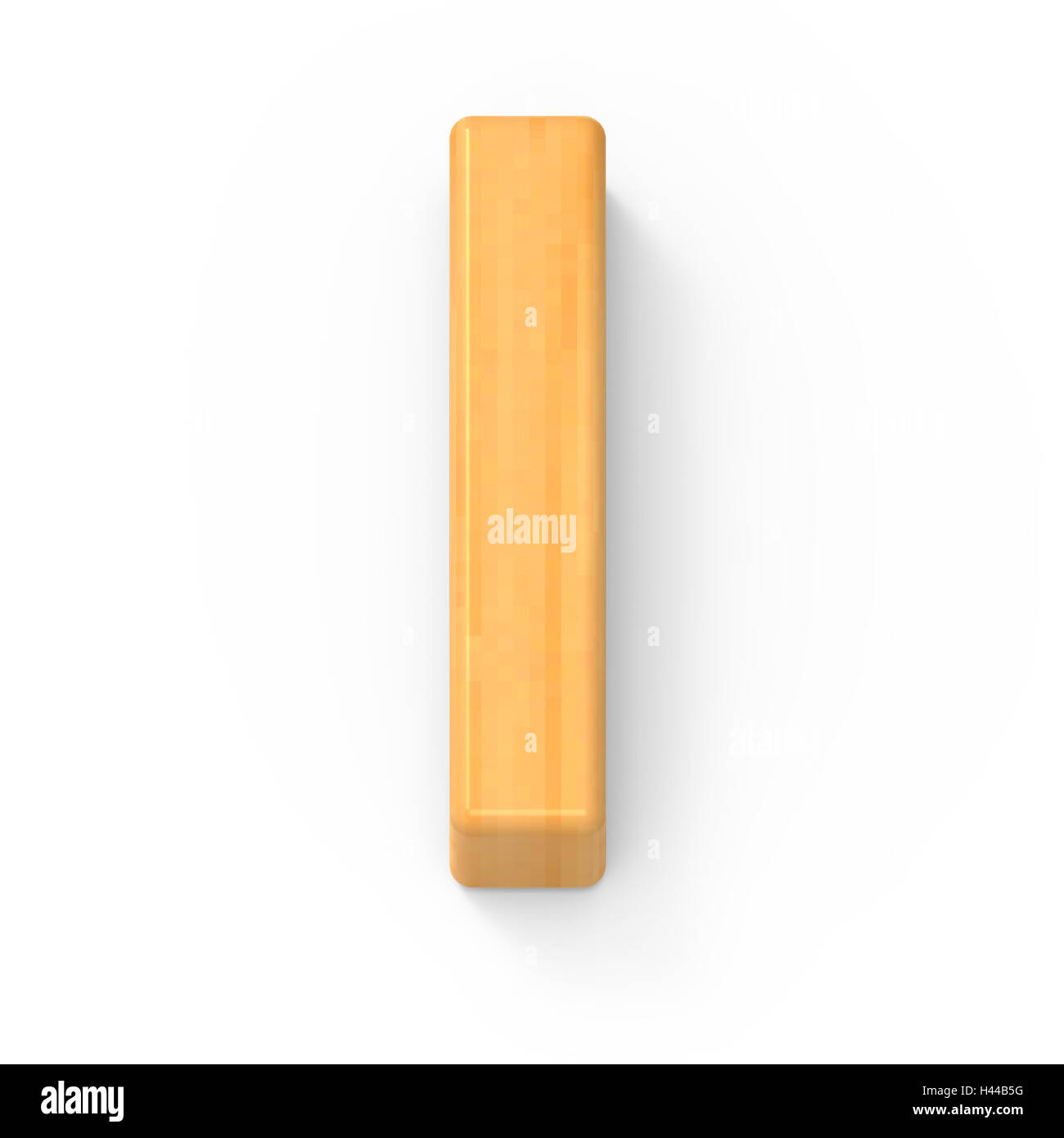 wood color letter I, 3D rendering graphic isolated white background ...