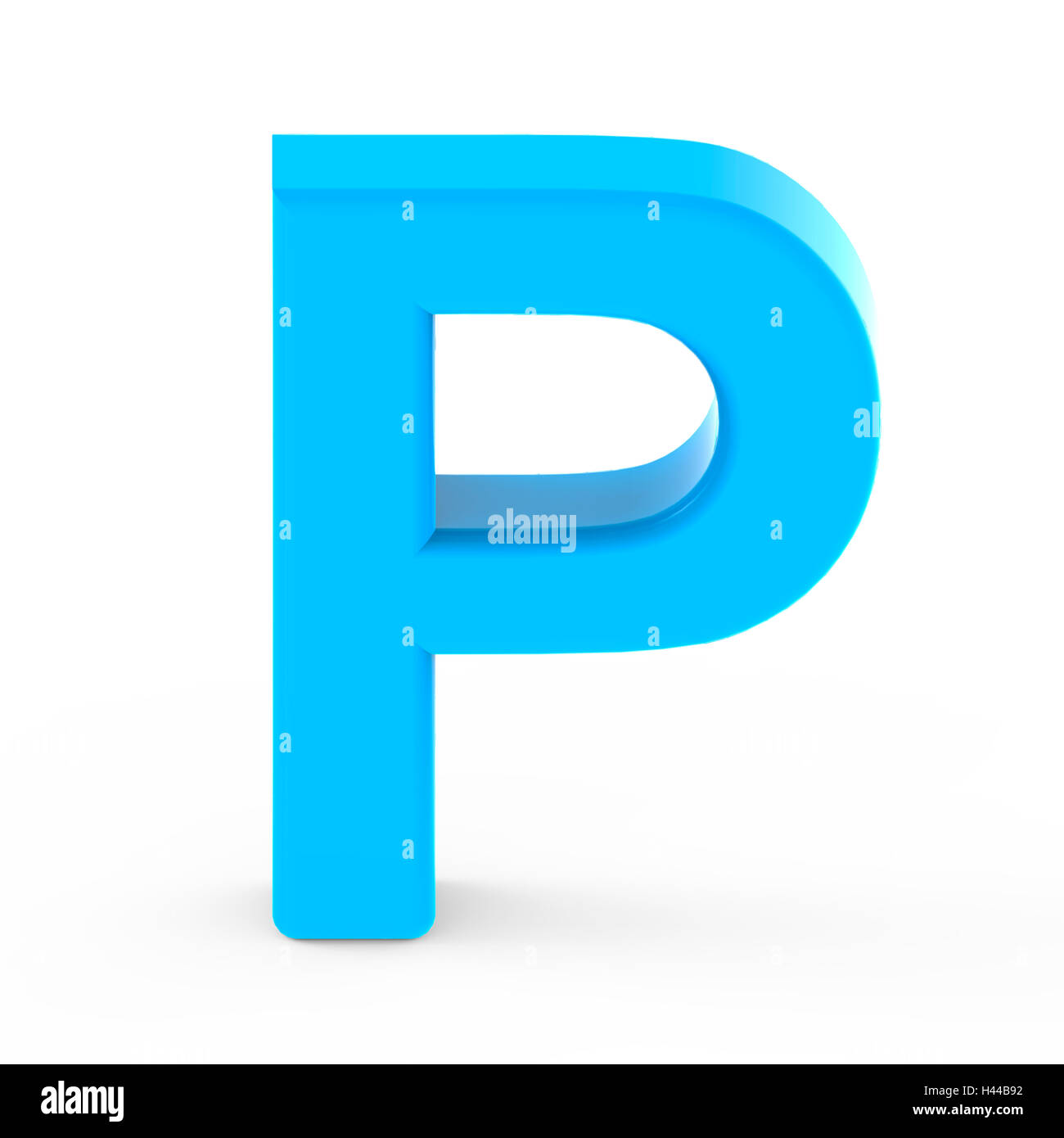 White P On Blue Background Logo