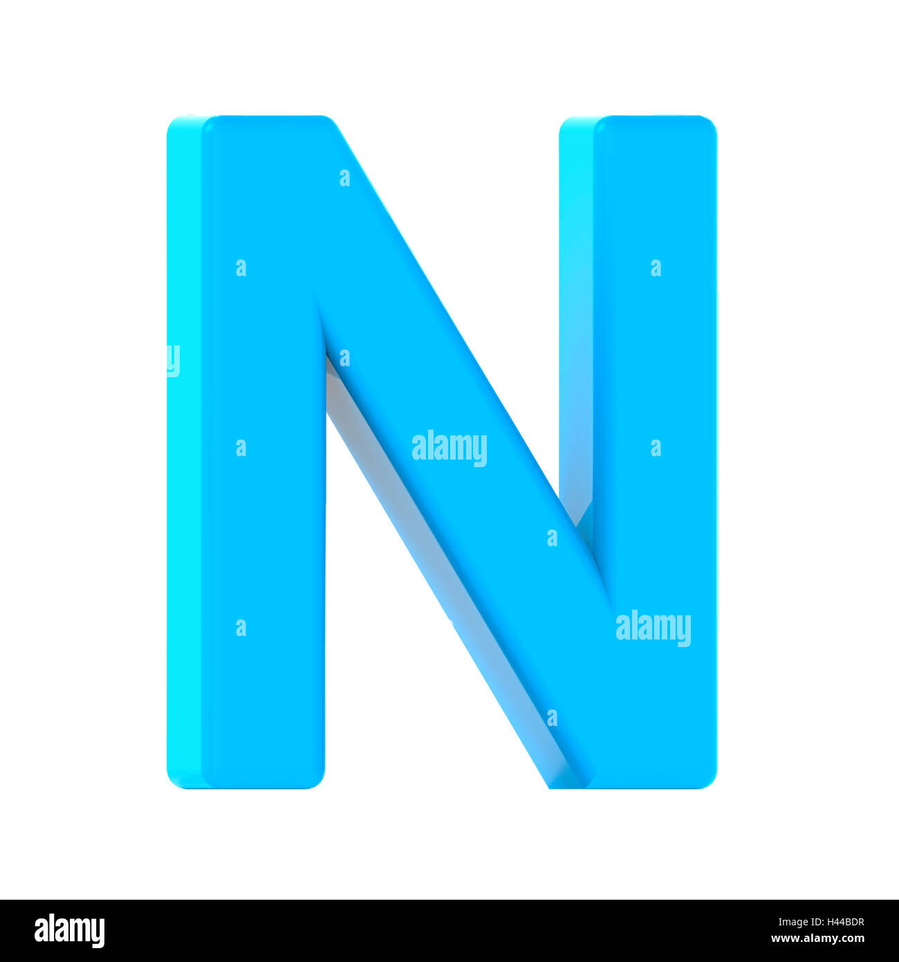 The Letter N In Blue