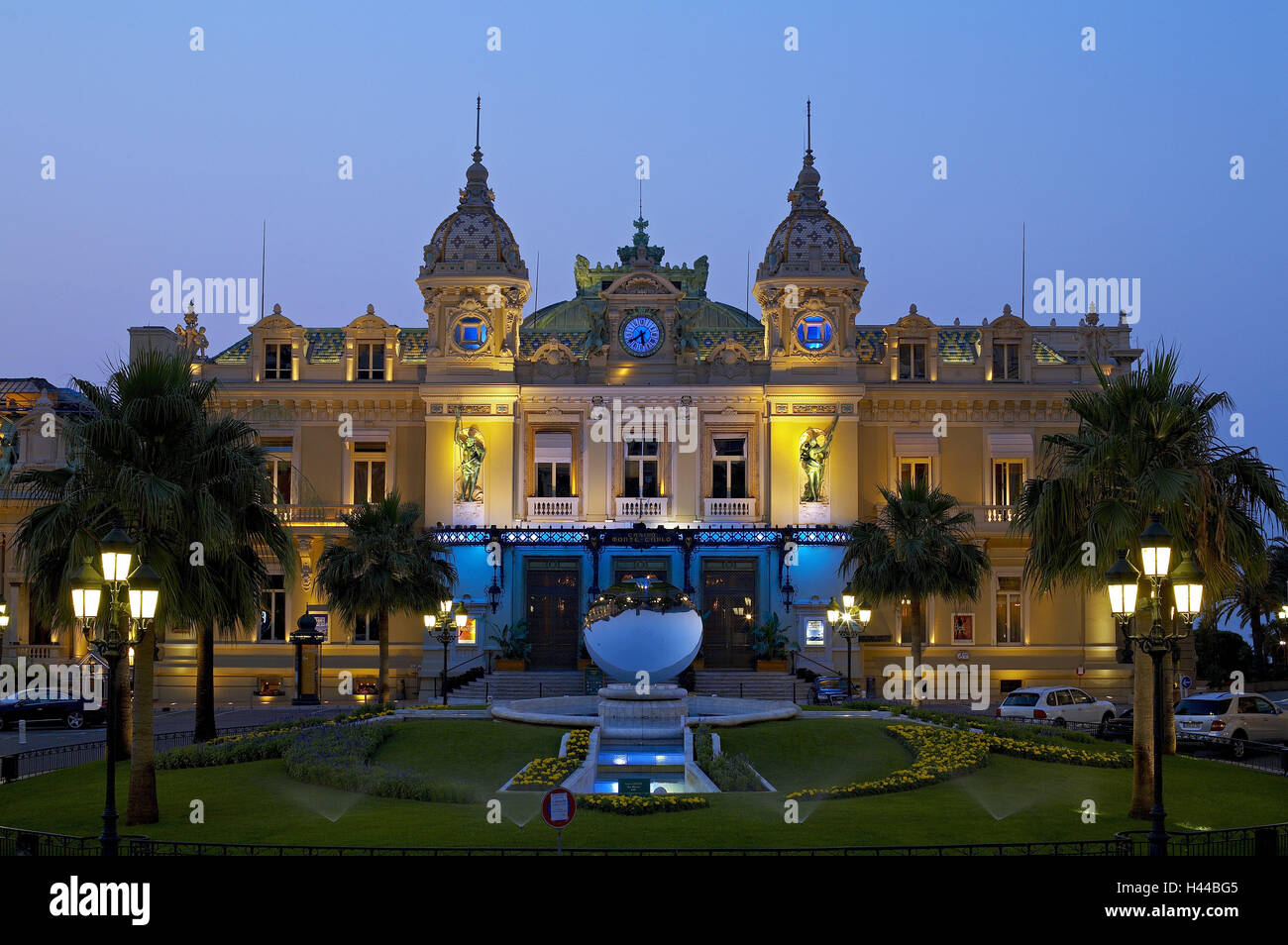 Monaco, Monte Carlo, casino, lighting, daybreak Stock Photo - Alamy
