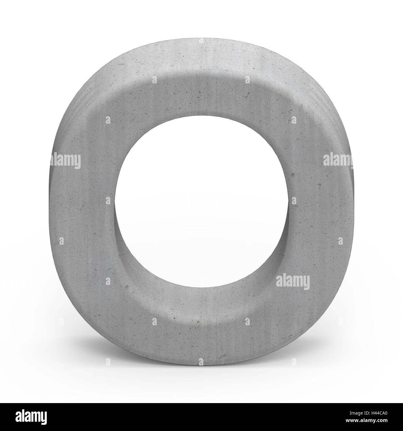 3d gray concrete letter O, 3D rendering graphic isolated on white ...