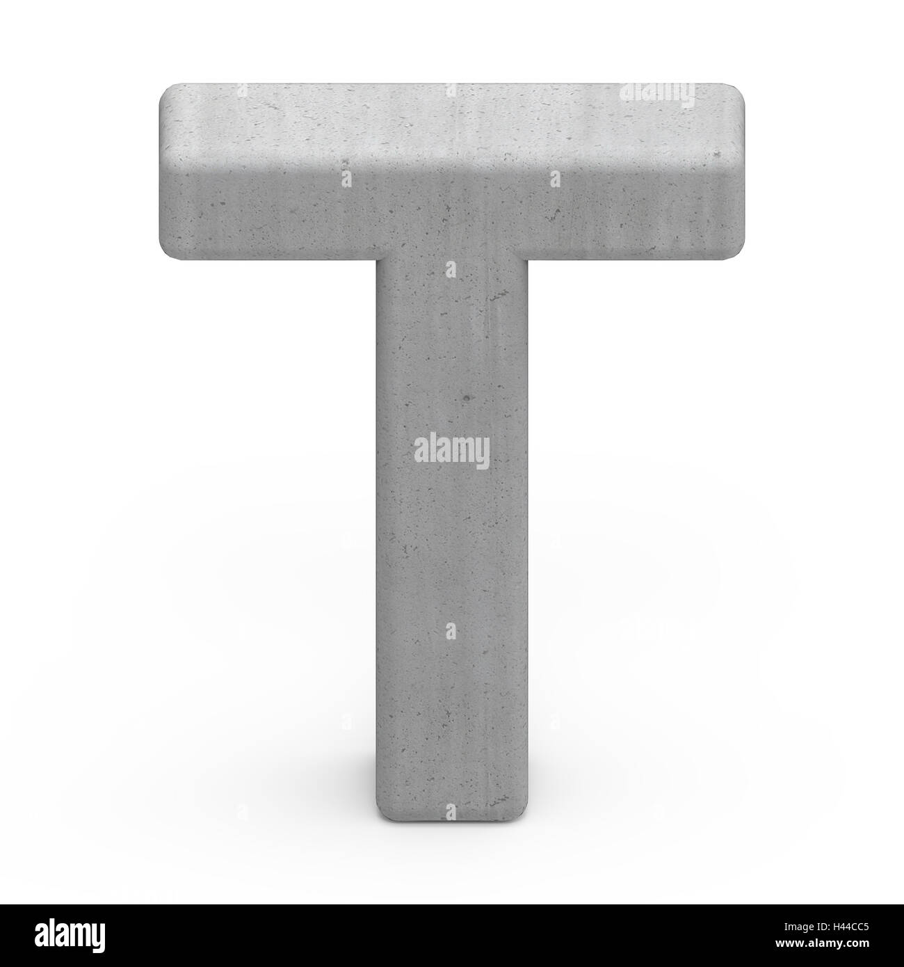3d gray concrete letter T, 3D rendering graphic isolated on white ...