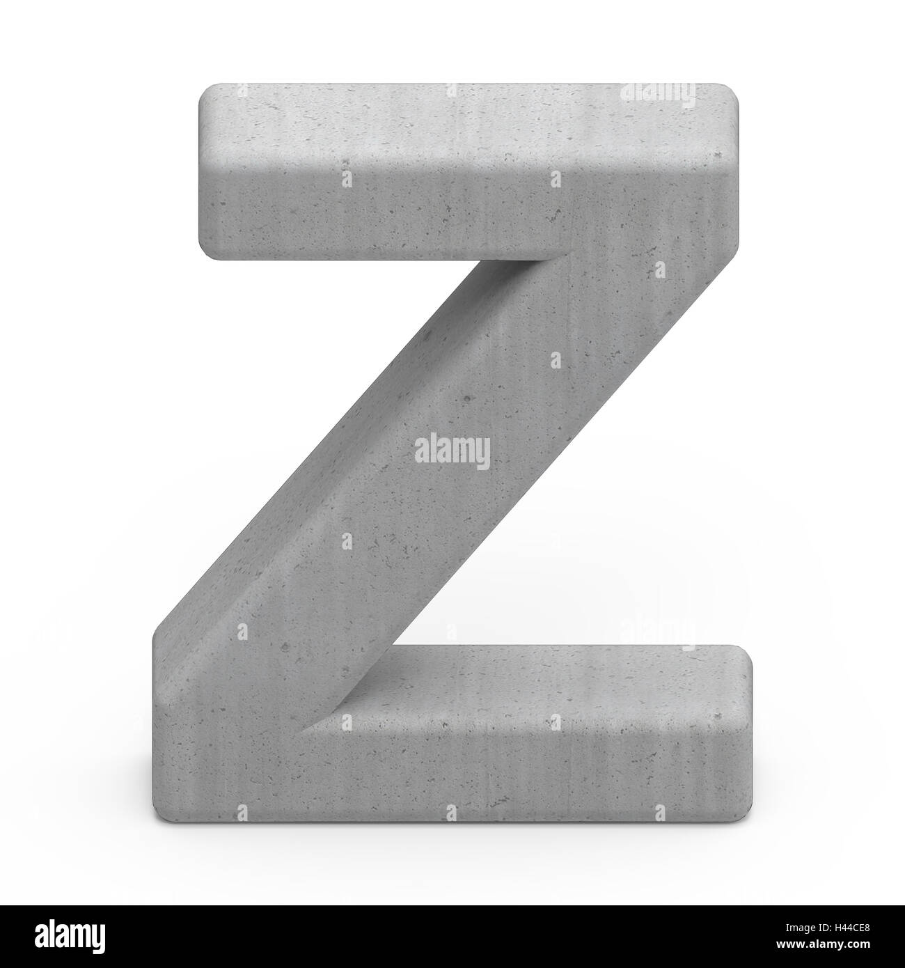 3d gray concrete letter Z, 3D rendering graphic isolated on white ...