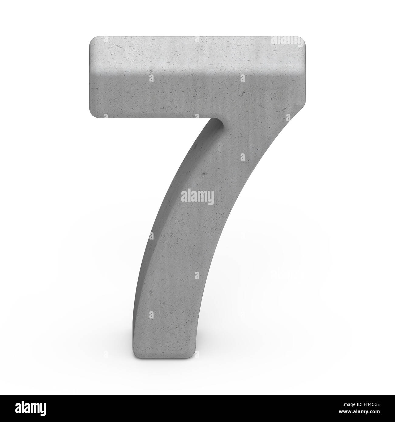 3d gray concrete number 7, 3D rendering graphic isolated on white ...