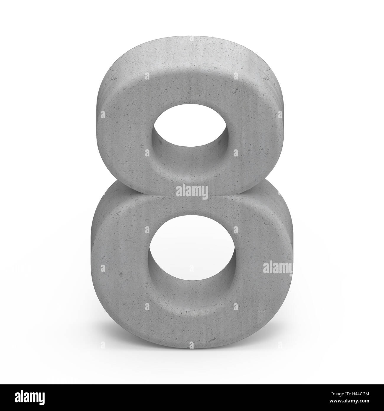 3d gray concrete number 8, 3D rendering graphic isolated on white ...