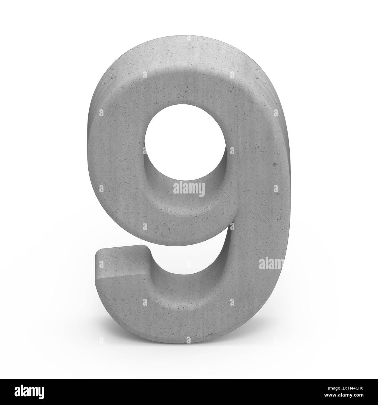 3d gray concrete number 9, 3D rendering graphic isolated on white ...