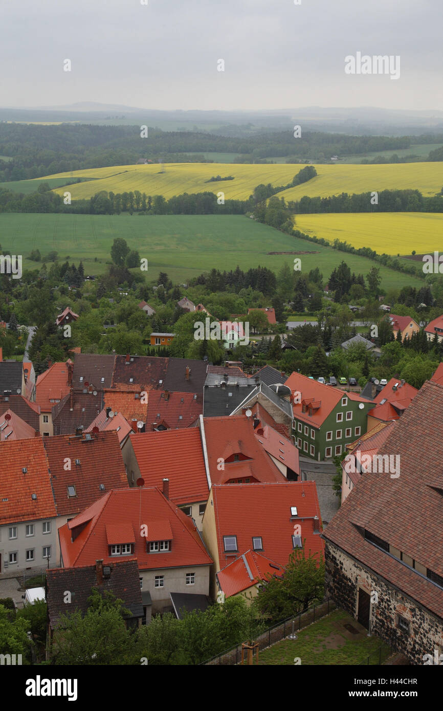 Germany, Saxon Switzerland, Stolpen, local overview Stock Photo - Alamy