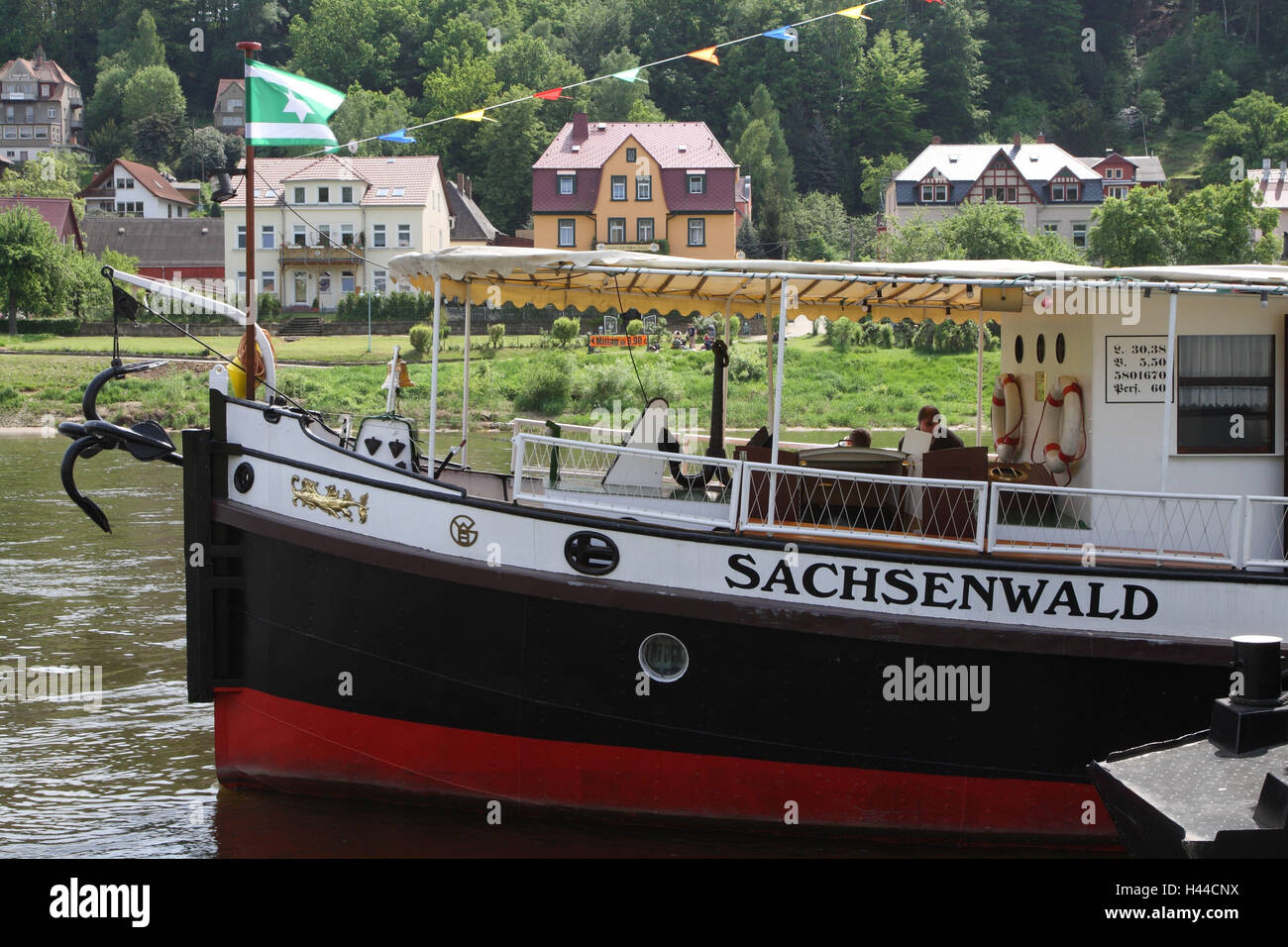Germany, Saxon Switzerland, the Elbe, excursion boat Stock Photo - Alamy