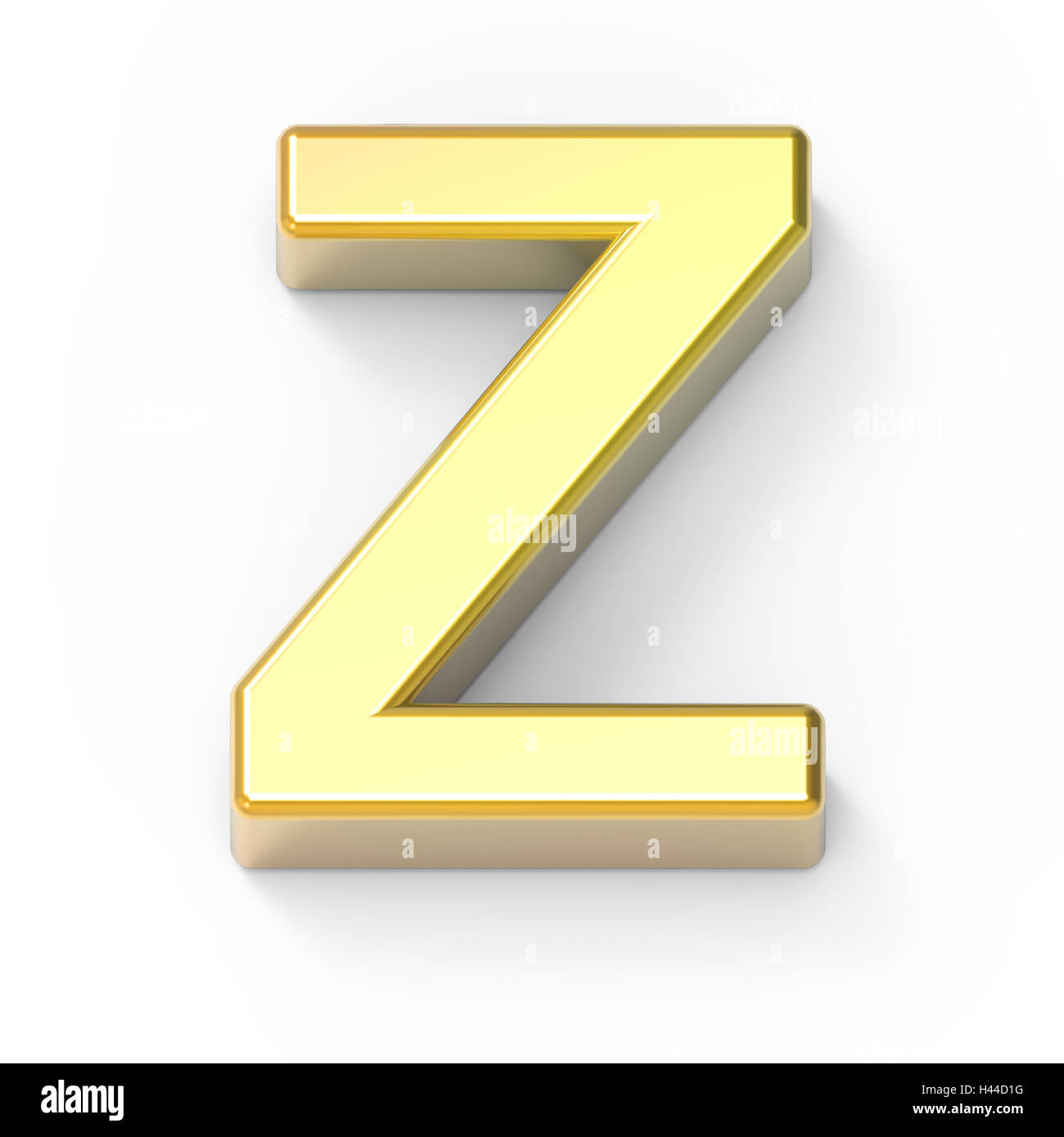 3d Matte gold font Z, 3D rendering graphic isolated white background ...