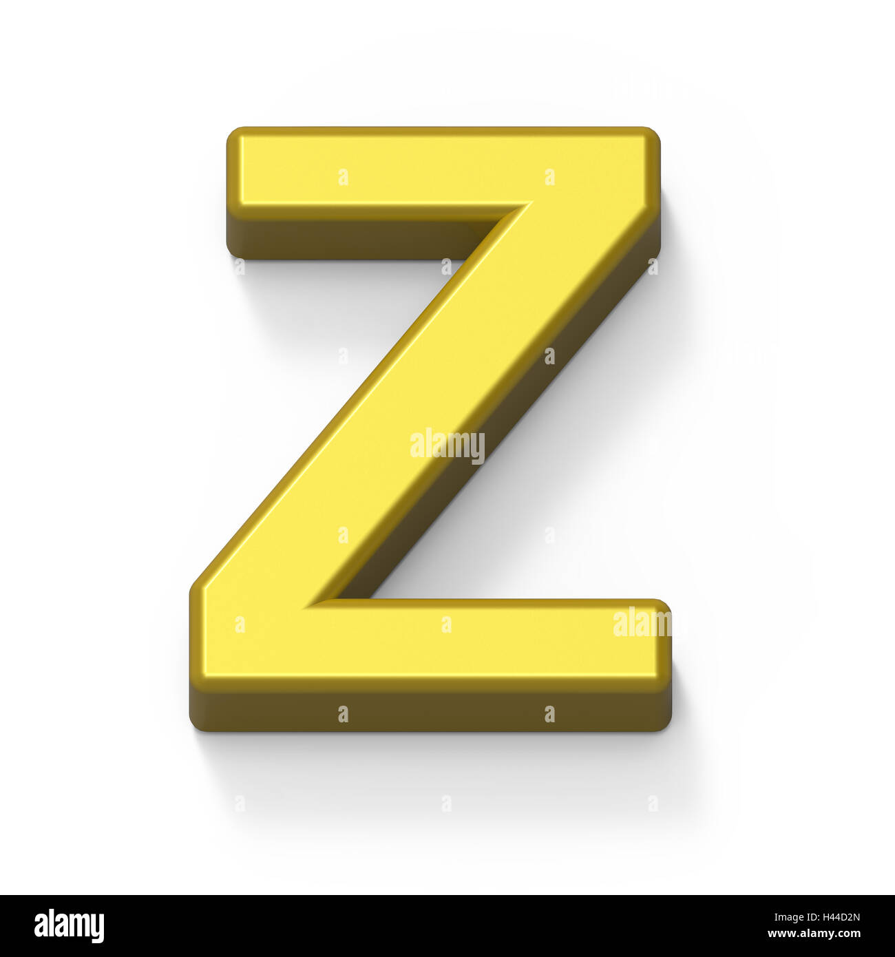 3d Matte gold font Z, 3D rendering graphic isolated white background ...