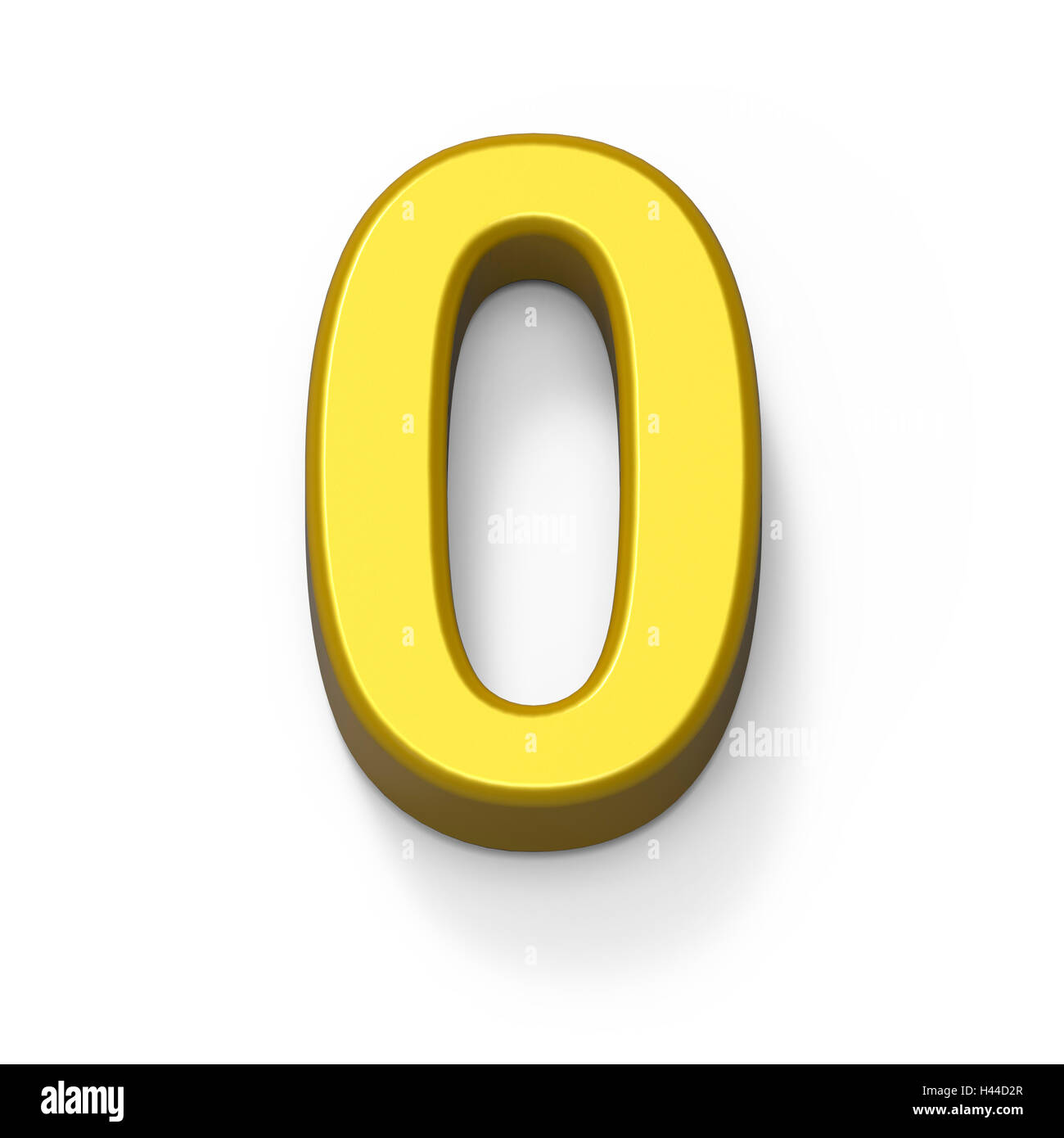 3d Matte gold number 0, 3D rendering graphic isolated white background ...
