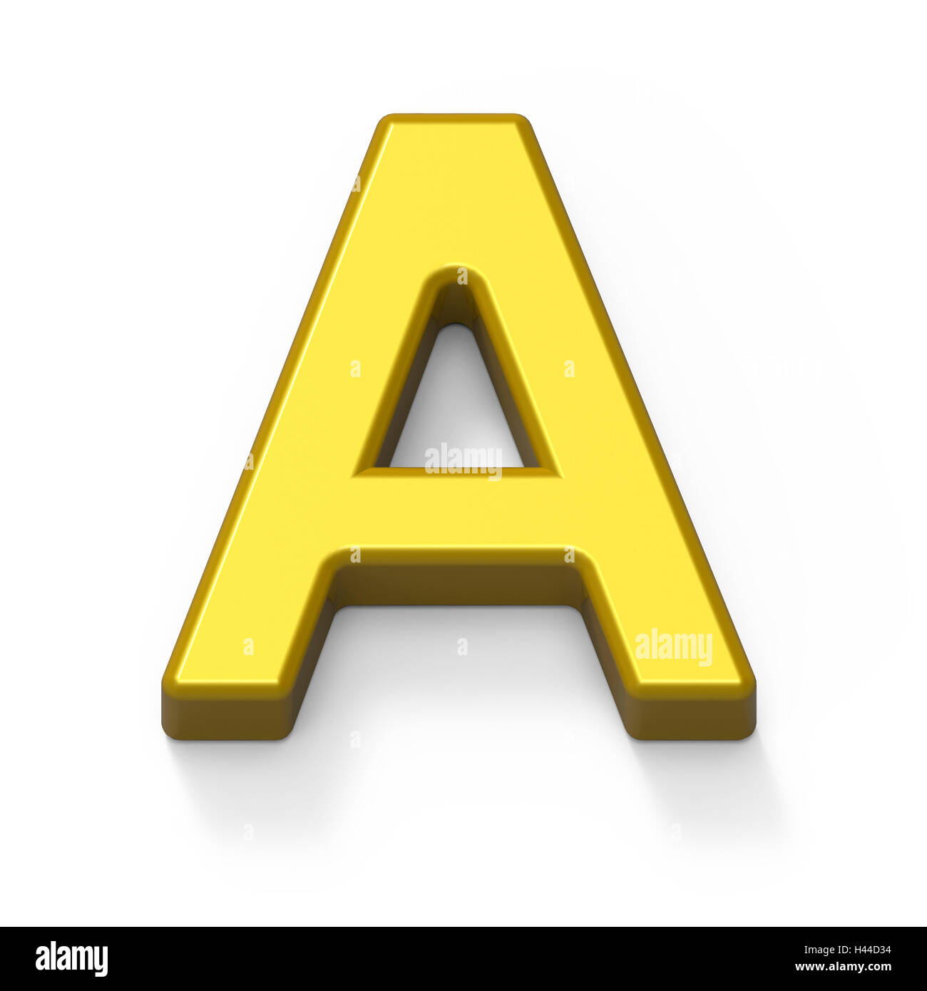3d Matte gold font A, 3D rendering graphic isolated white background ...