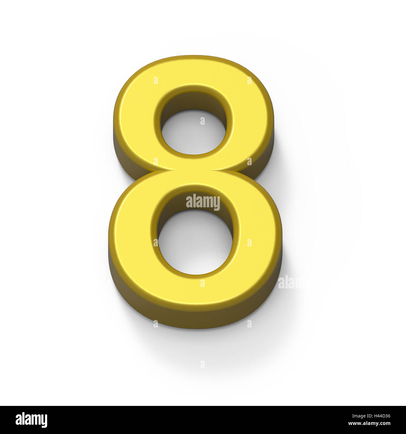 3d Matte gold number 8, 3D rendering graphic isolated white background ...