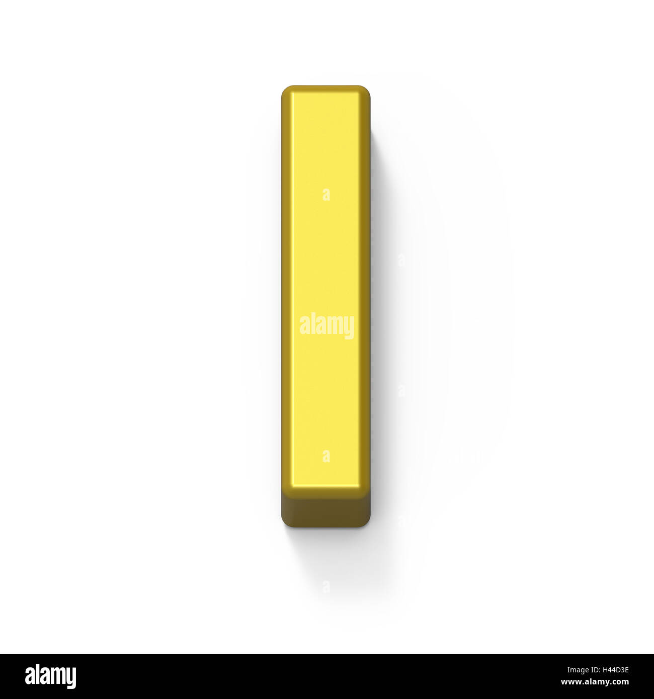 3d Matte gold font I, 3D rendering graphic isolated white background ...