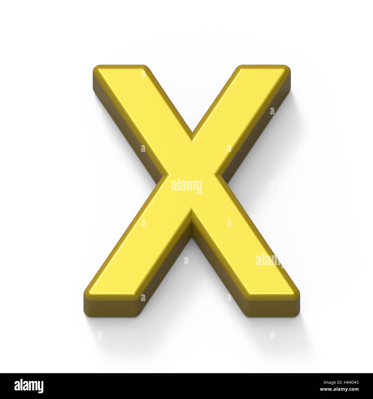 3d Matte gold font X, 3D rendering graphic isolated white background ...
