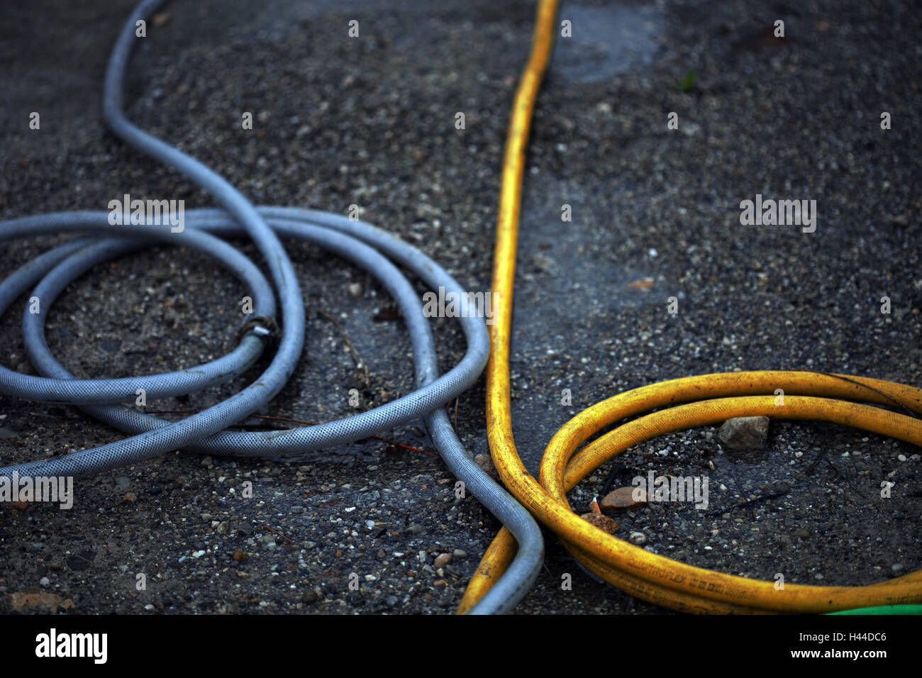 Water hoses on the floor Stock Photo - Alamy