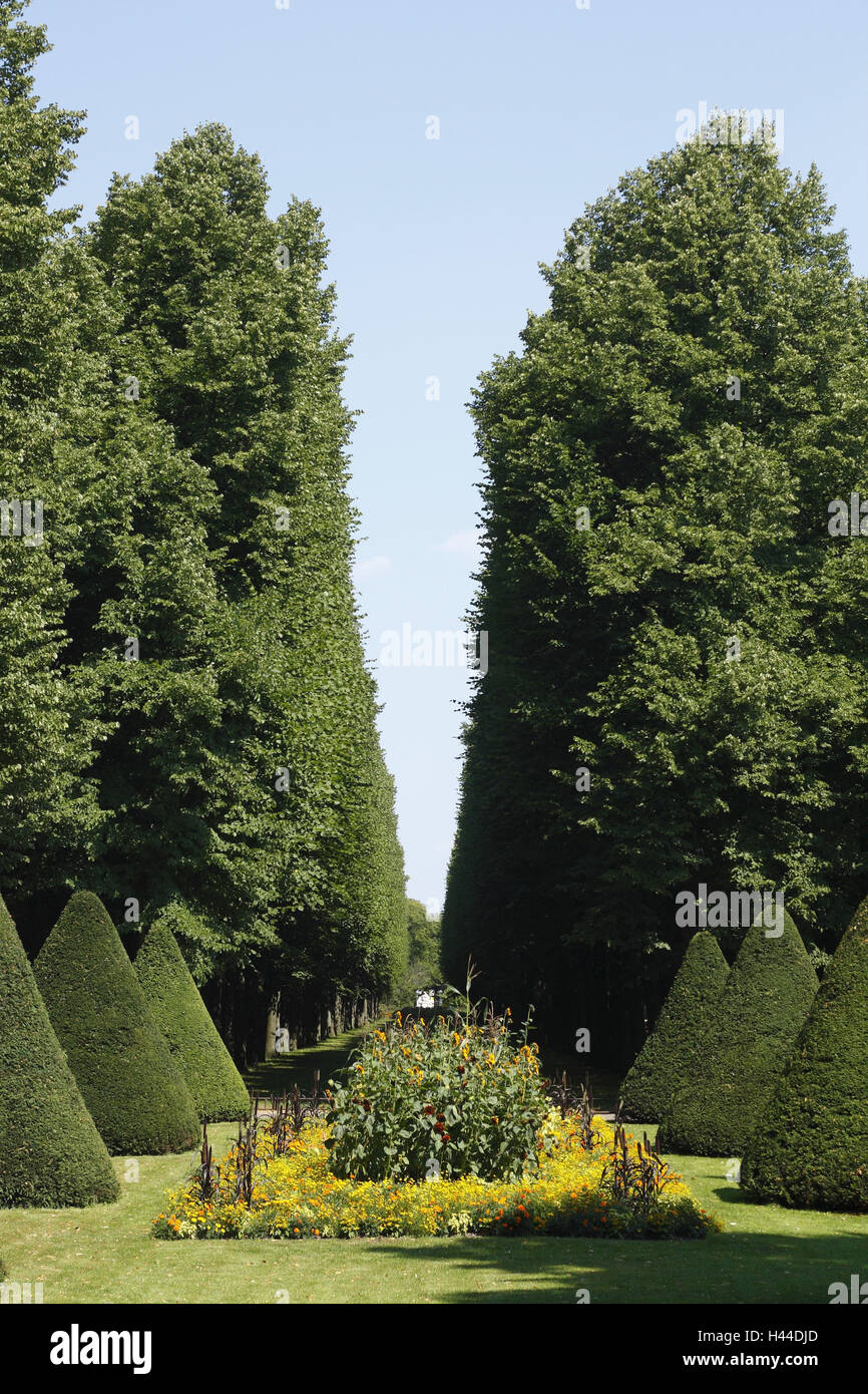 Celle, French garden, trees Stock Photo - Alamy