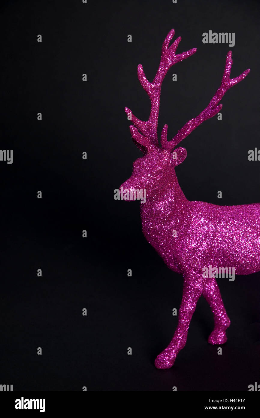 Pink deco deer, detail Stock Photo - Alamy