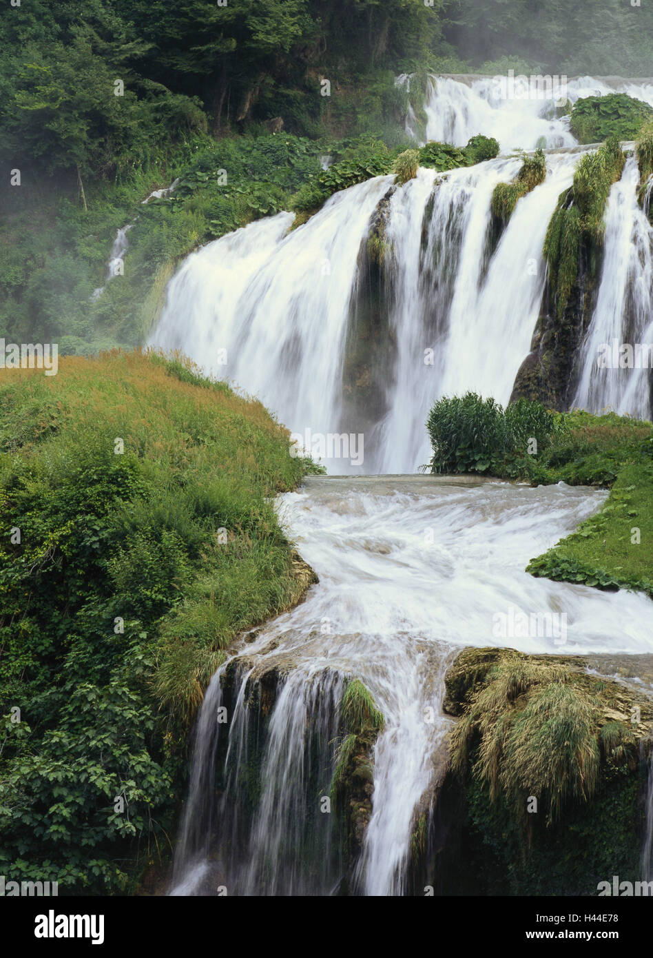 Italy, Umbria, region Terni, marbles, waterfall, detail, nature, place ...