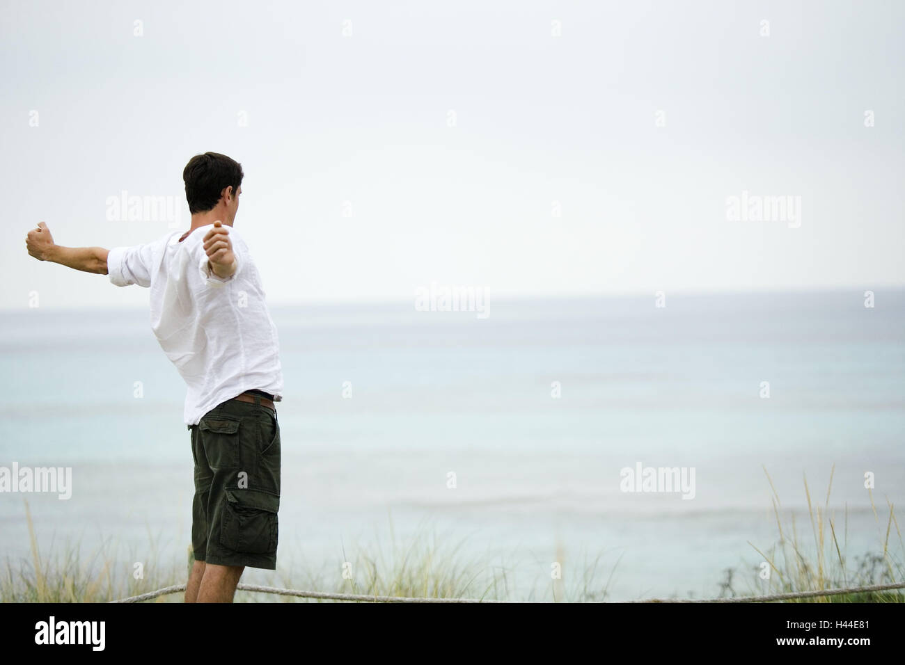 Ibiza beach man back view hi-res stock photography and images - Alamy