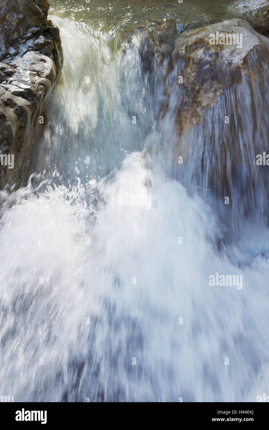 Waterfall, water, stones, foam Stock Photo - Alamy