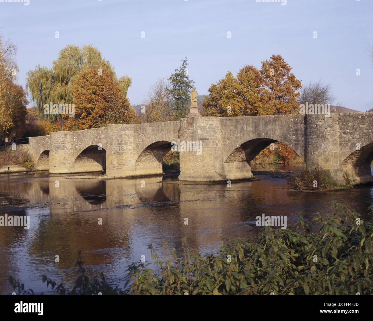 Germany, Bavaria, deaf rescuer's home, cock pigeon bridge, Franconia ...